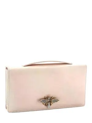 Dior Bee Leather Clutch Bag - Neutrals