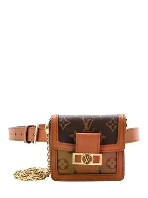 LOUIS VUITTON Dauphine Bumbag Reverse Monogram Canvas Bb Belt Bag - Brown