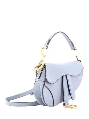 Dior Saddle Handbag With Strap - Blue