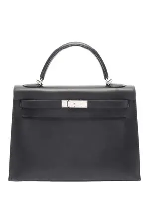 Hermès Kelly 32 Leather Tote Bag - Black