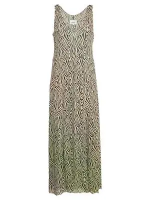 Nanushka Zebra-print Sleeveless Maxi Dress - Neutrals