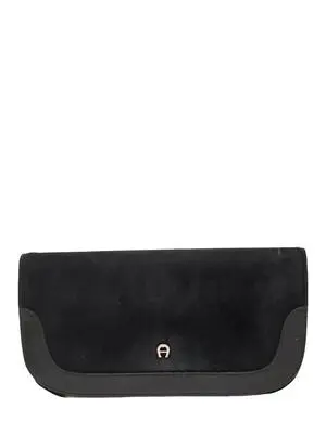 AIGNER Suede Clutch - Black