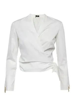 ELISABETTA FRANCHI Wrap-Design Blouse