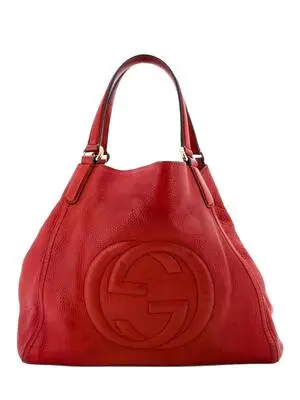 Gucci Soho Leather Medium Shoulder Bag - Red