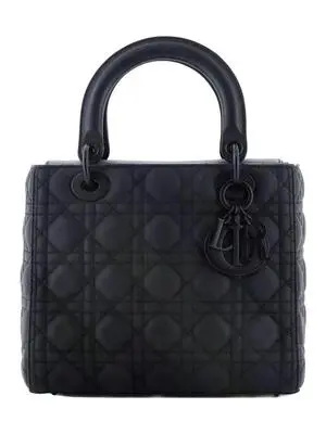 DIOR Ultra Matte Lady Dior Cannage Quilt Calfskin Medium Satchel