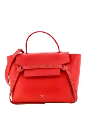 Celine Belt Bag Smooth Calfskin Micro Shoulder Bag - Red