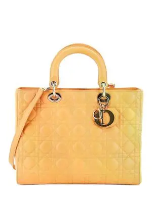 Dior Lady Large Tote Bag - Orange