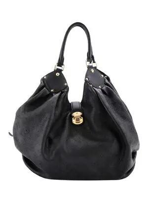 LOUIS VUITTON Xl Mahina Leather Hobo Bag - Black