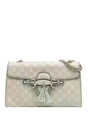 Gucci Medium Sima Emily Shoulder Bag - White