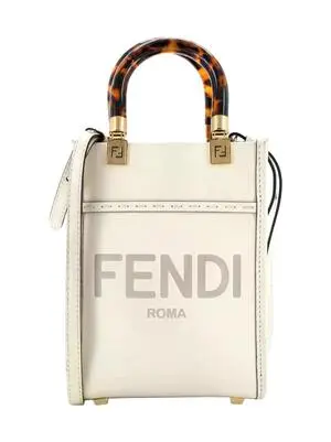 Fendi Sunshine Shopper Mini Crossbody Bag - Neutrals