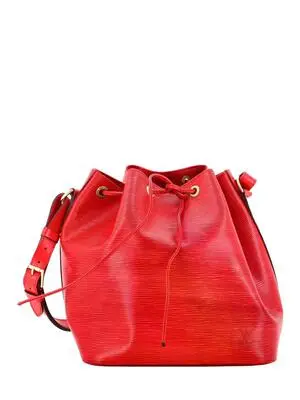 LOUIS VUITTON Petit Noe Epi Leather Bucket Bag - Red