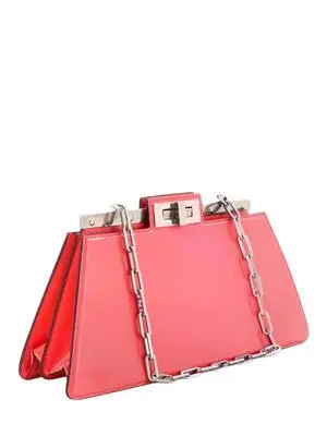 Fendi Peekaboo Cut Leather Medium Shoulder Bag - Pink
