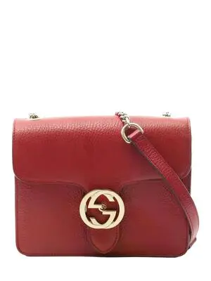 Gucci 2000s Interlocking G Shoulder Bag - Red