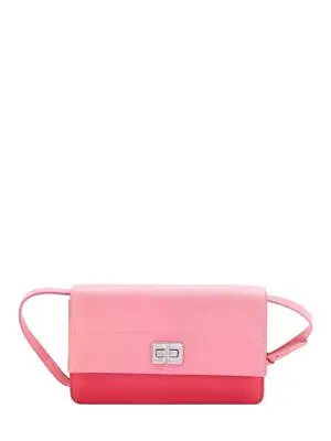 Prada Turn Lock Saffiano Leather Small Crossbody Bag - Pink