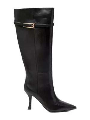 MARC ELLIS 90mm Buckle-detail Boots - Black