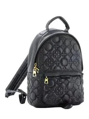 LOUIS VUITTON Palm Springs Malletage Flower Lambskin Pm Backpack - Black