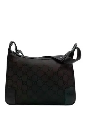 Gucci Gg Nylon Shoulder Bag - Brown