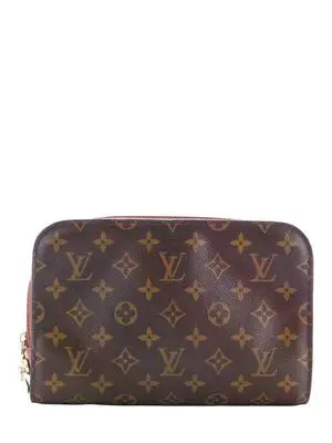 LOUIS VUITTON Pochette Orsay Monogram Canvas Clutch - Brown