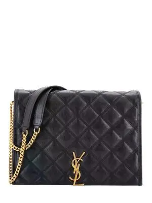 Saint Laurent Becky Quilted Leather Small Shoulder Bag - Black