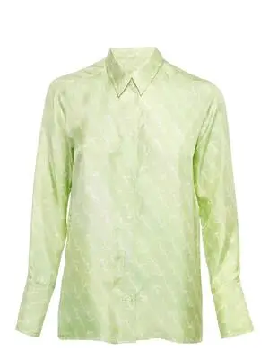 SANDRO SANDRO Anchor-Print Silk Shirt
