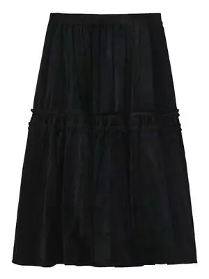 TOUT A COUP Ruffled Skirt - Black