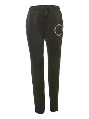 Moschino Logo-print Jersey Trousers - Black