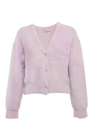 Simkhai 2000s Faux-fur Cardigan - Pink