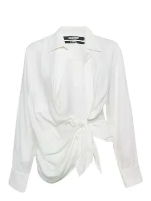 Jacquemus Tie-up Blouse - White