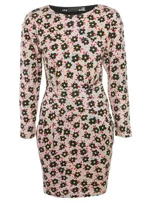 Moschino Floral-print Mini Dress - Neutrals