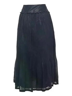 See By Chloé Plissé Midi Skirt - Blue