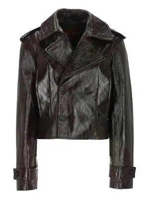 GUCCI Double-Breasted Leather Jacket