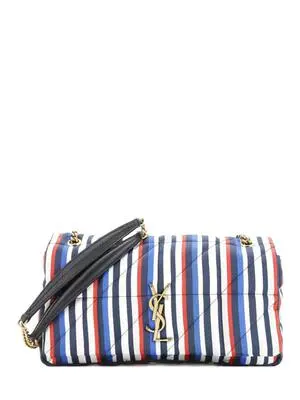 Saint Laurent Jamie Flap Bag Quilted Printed Silk Medium - Multicolour