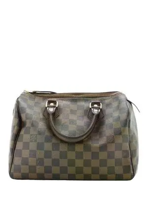 LOUIS VUITTON Speedy Handbag Damier 25 Satchel - Brown