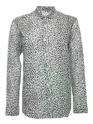 Saint Laurent Baby Cat-print Shirt - White
