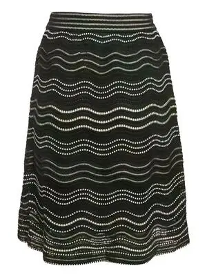 Missoni Wave Knitted Skirt - Black