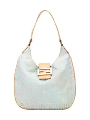 Fendi 2000-2010 Zucchino Canvas Hobo Bag - Blue