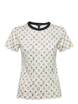 LOUIS VUITTON Monogram-print T-shirt - White