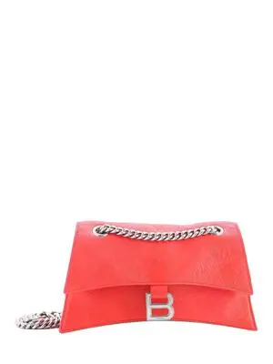 Balenciaga Crush Chain Flap Small Crossbody Bag - Red