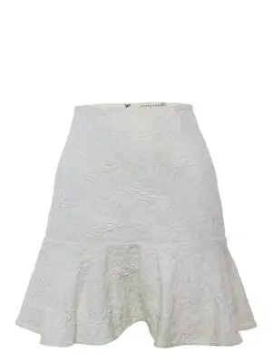 Alice + Olivia Jacquard Flared Mini Skirt - White