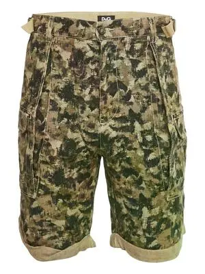 Dolce & Gabbana Camouflage Cargo Shorts - Green