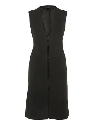 Alice + Olivia Sleeveless Crepe Coat - Black