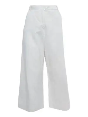 Max Mara Cotton Gabardine Trousers - White