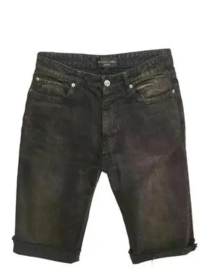 Balenciaga Faded Denim Shorts - Grey