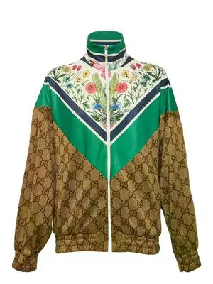 Gucci Floral Gg Track Jacket - Brown