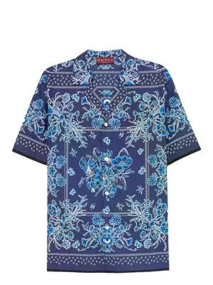 Gucci Bandana-print Shirt - Blue
