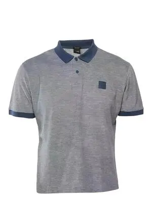 BOSS Logo-detail Cotton Polo Shirt - Grey