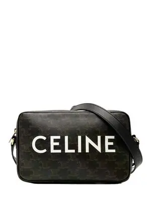 Celine 2023 Medium Triomphe Logo Crossbody Bag - Brown