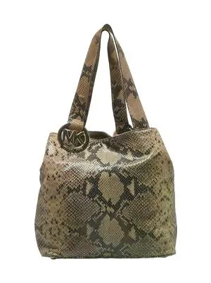 Michael Kors Snakeskin-print Tote Bag - Neutrals