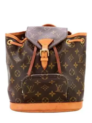 LOUIS VUITTON Vintage Montsouris Monogram Canvas Pm Backpack - Brown