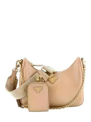 Prada Re-edition 2005 Saffiano Leather Shoulder Bag - Neutrals